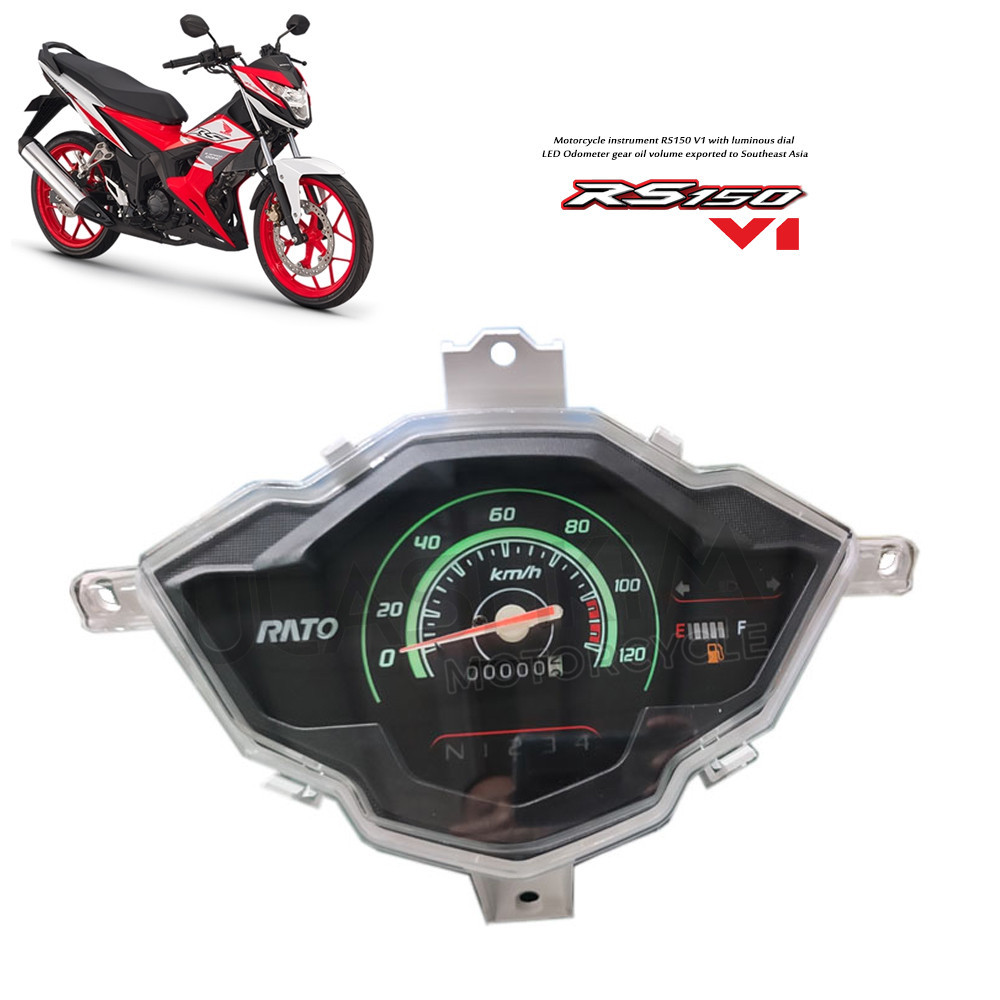 Motorcycle instrument RS150 V1 with luminous dial LED Odometer gear oil ...