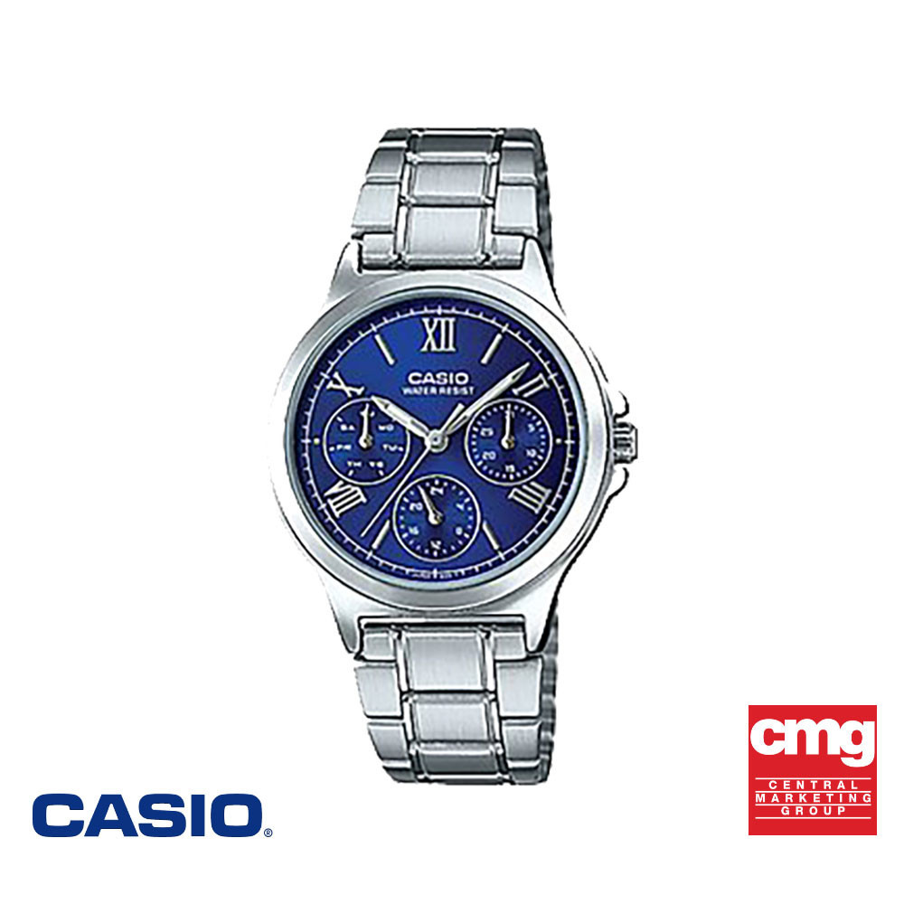 CASIO นาฬิกาข้อมือ CASIO รุ่น LTP-V300D-2A2UDF วัสดุสเตนเลสสตีล สีน้ำ ...
