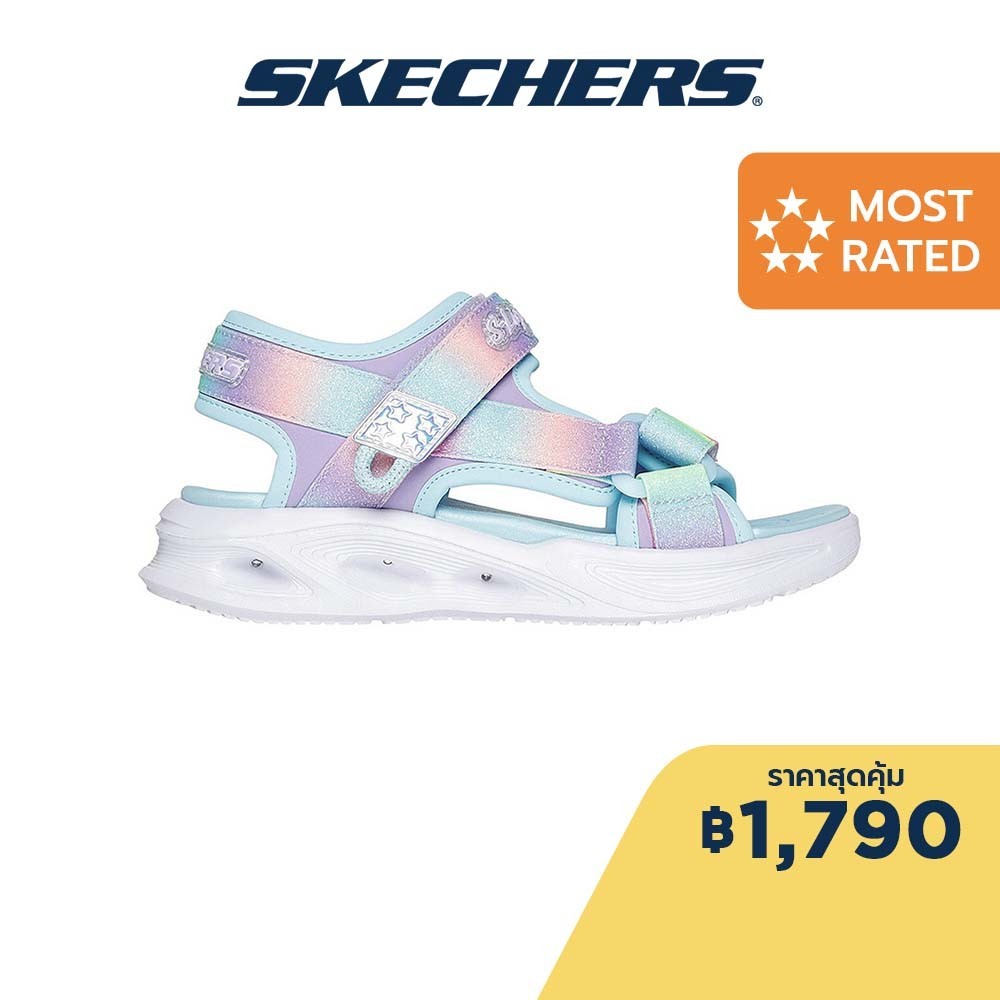 Skechers สเก็ตเชอร์ส รองเท้าแตะเด็กผู้หญิง Girls Sola Glow Rainbow Rizz ...