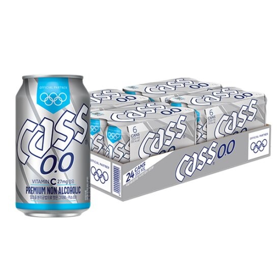 🌟พร้อมส่ง🌟Cass Zero 0.0% 355 ml. 24 can เครื่องดื่มมอลต์ 0.0% 355 ml 24 ...
