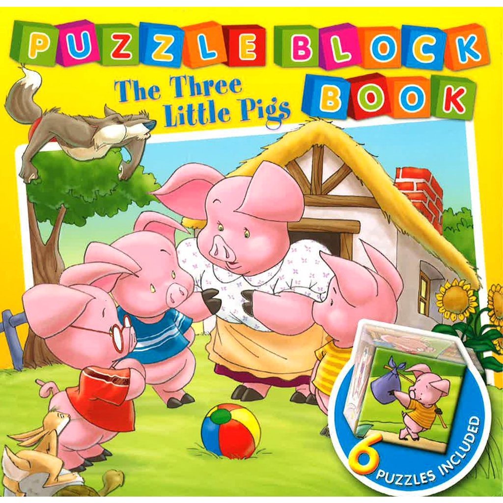 หนังสือต่างประเทศ BBW หนังสือ Puzzle Block Book: Three Little Pigs ISBN ...