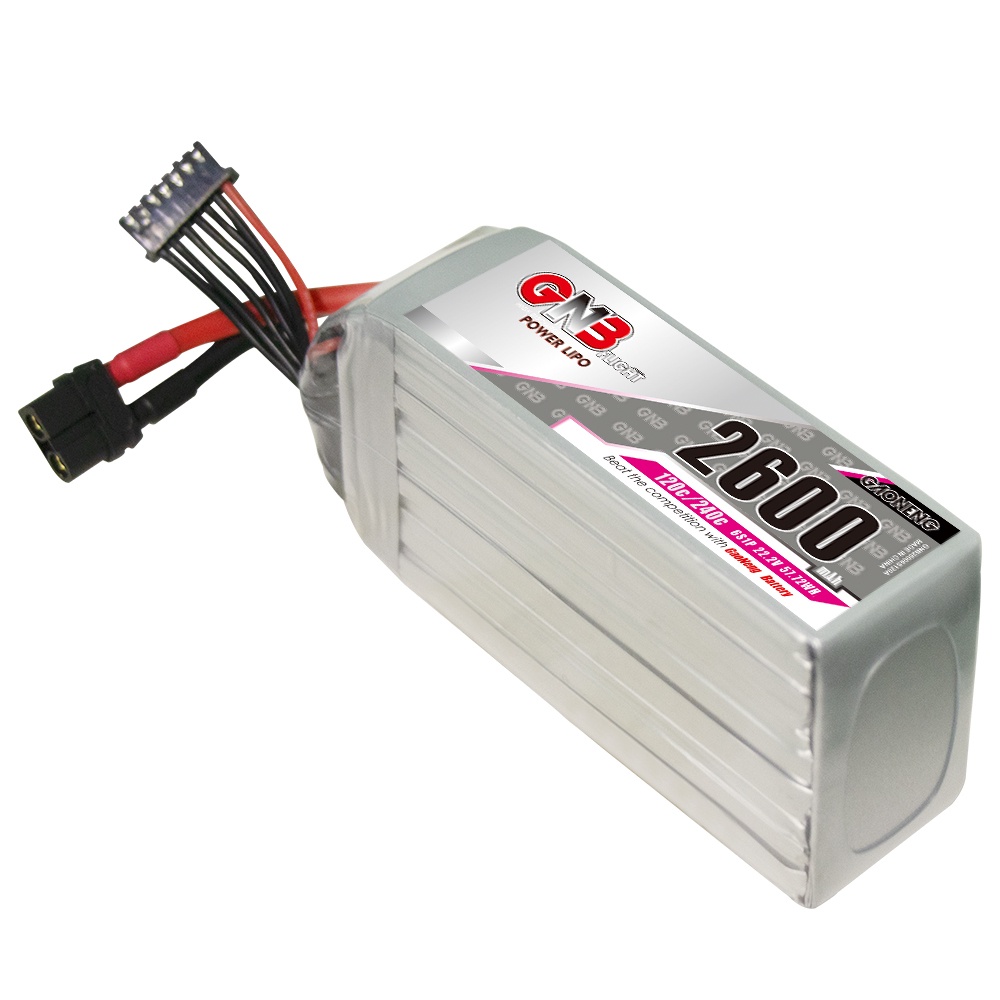 ⁂GAONENG GNB 2600MAH 6S 22.2V 120C XT60 LiPo battery RC Air Drone UAV ...