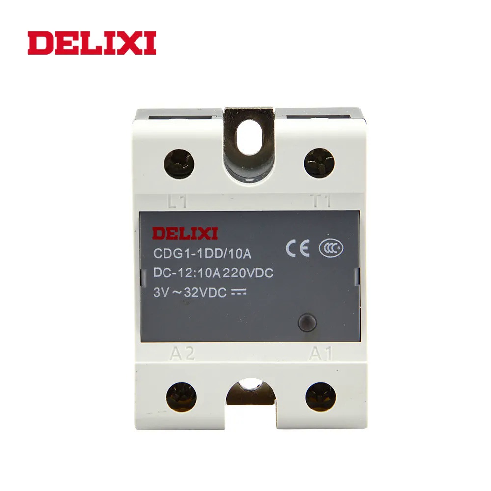 DELIXI CDG1โซลิดสเตรีเลย์ SSR-10DD 25DD 40DD 60DD 3-32V DC ถึง12-220V ...