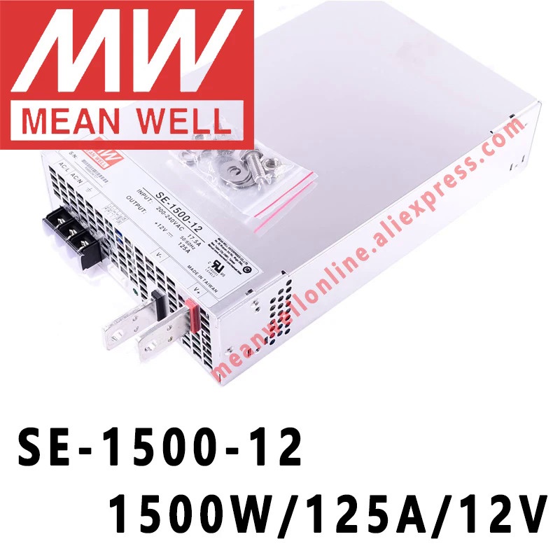 SE-1500-12หมายถึงดี1500W/125A/12V DC แหล่งจ่ายไฟเอาท์พุทเดี่ยว Meanwell ...