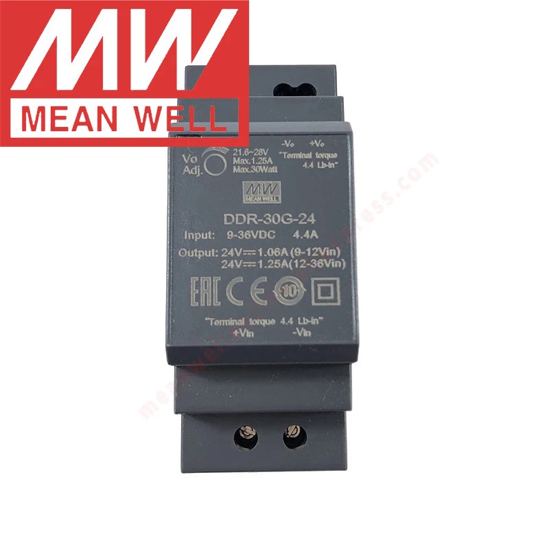 Original Mean Well DDR-30G-15 Din Rail ประเภท DC-DC Converter Meanwell 15V/2A/30W DC To DC แหล่ง ...