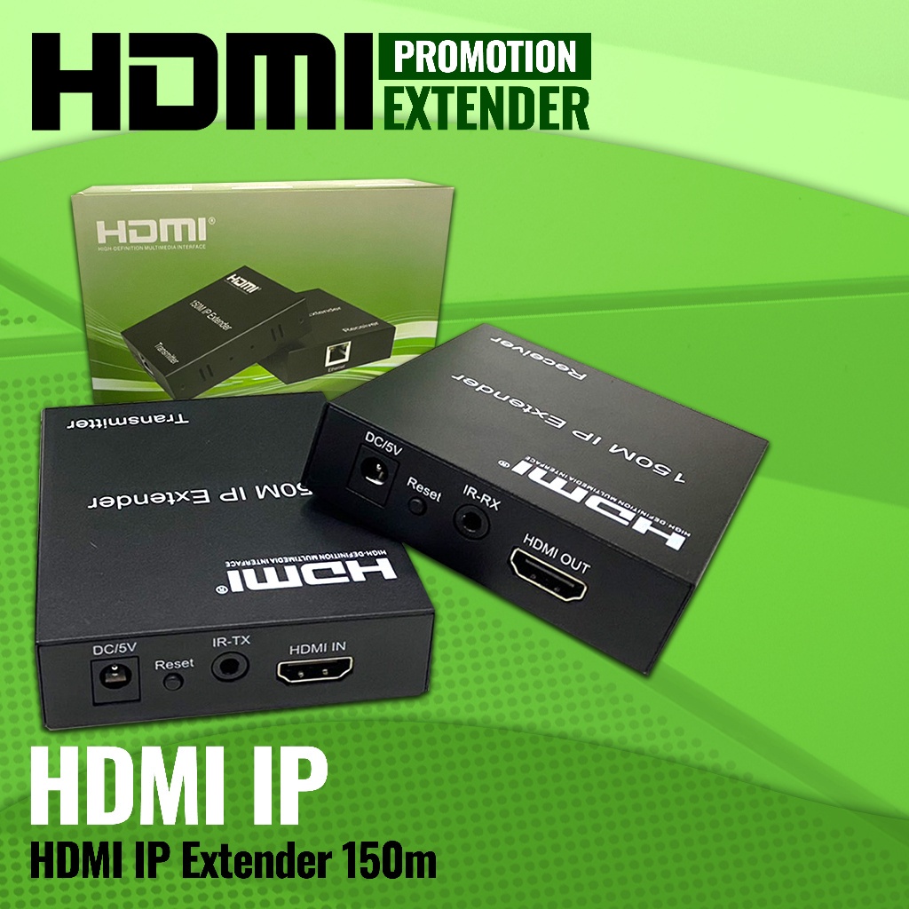 HDMI IP Extender Full HD ระยะส่ง 150M ออกได้หลายจอ กล่องแปลง HDMI เป็นสายLAN CAT5E / CAT6 / CAT7 ...