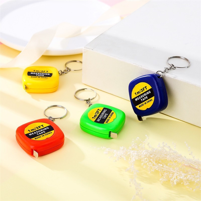 51U 1M/3Ft Mini Portable Pull Ruler Keychain Easy Retractable Ruler ...
