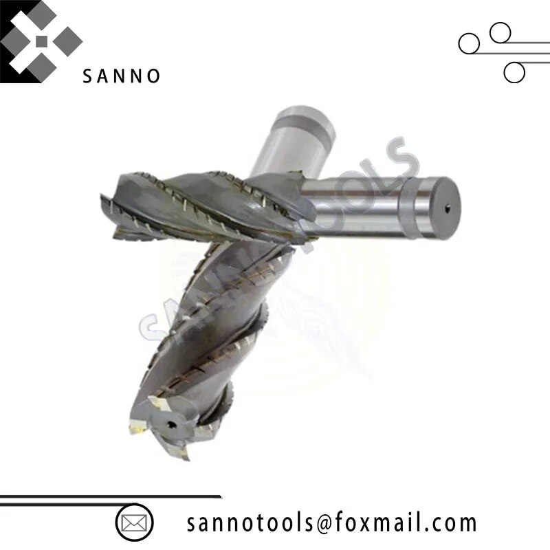 23u Customized straight shank coarse tooth spiral milling cutter 4 ...