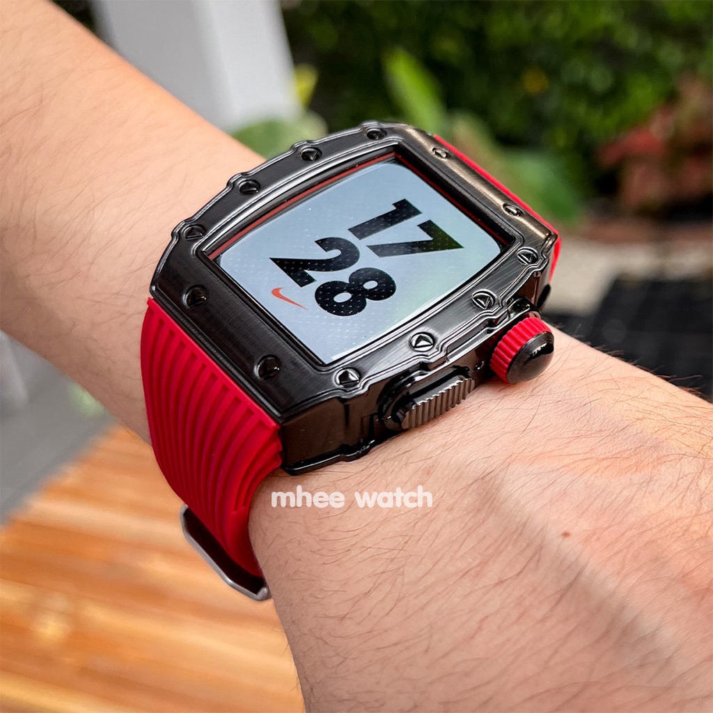 Case for Apple Watch 44mm ใส่ได้ทุกซีรี่ย์ ทรง RM model Red Black ...
