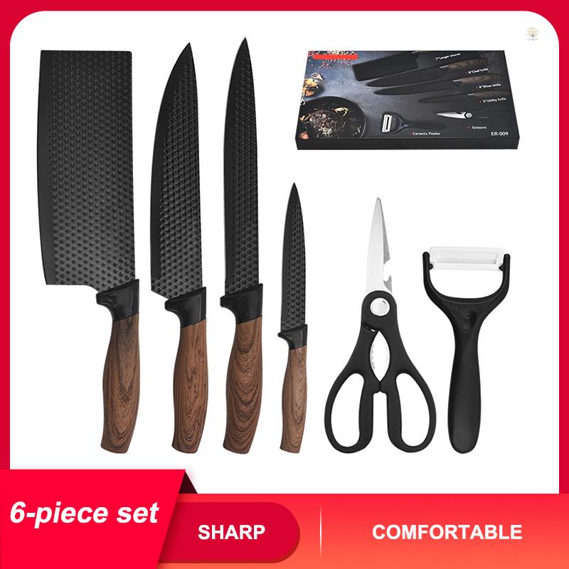 🔥การจัดส่งในท้องถิ่น🔥6PCS Kitchen Set Stainless Steel Cutlery Set Chef ...