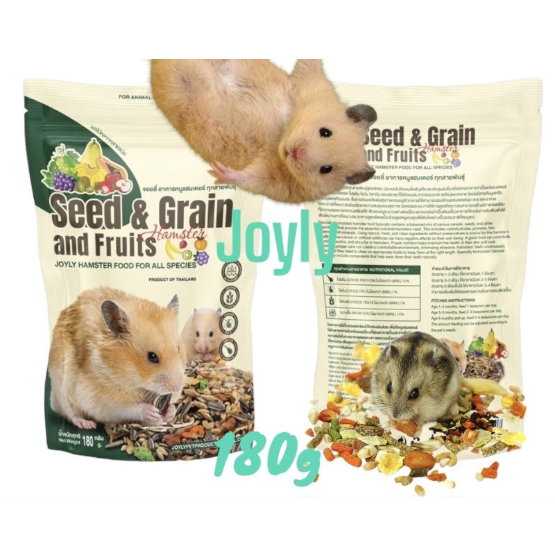 อาหารหนูเเฮมเตอร์ Joyly Pet product 180กรัม คัดสันวัถุดิบเพื่อน้องหนูเเฮมเตอร์ ใจเเอนท์ | Shopee ...