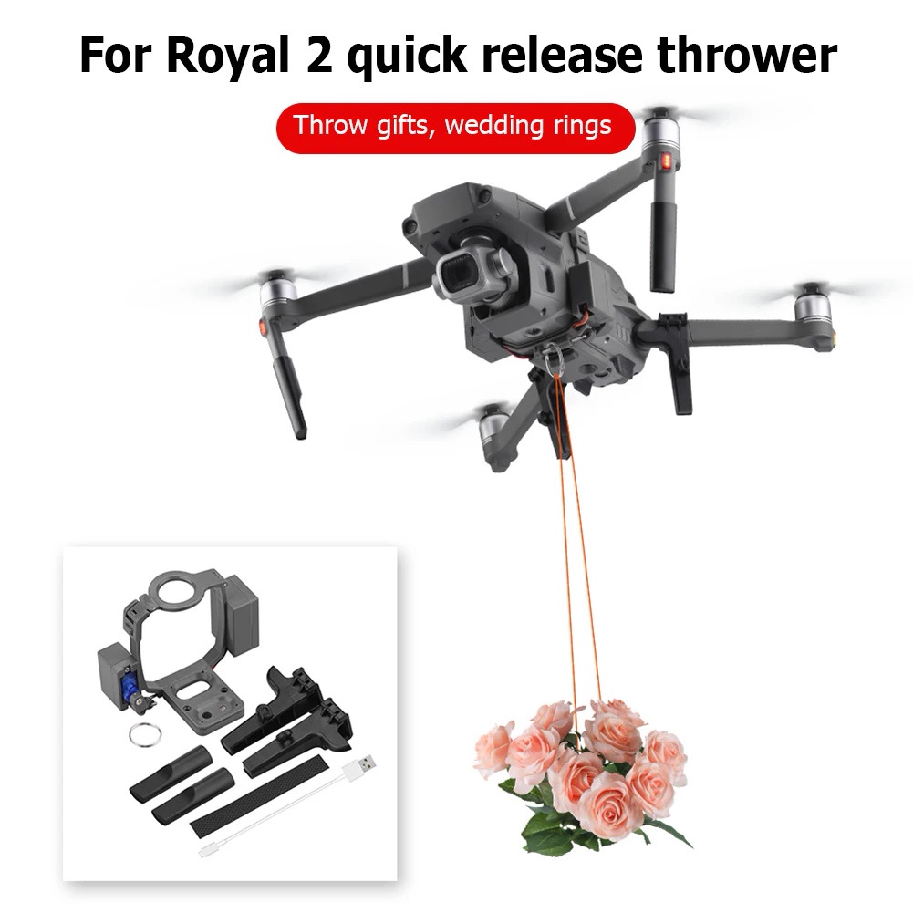 Life Rescue Thrower Quick Release Delivery Transport อุปกรณ์เสริมแบบชาร์จไฟ USB สำหรับ DJI Mavic ...