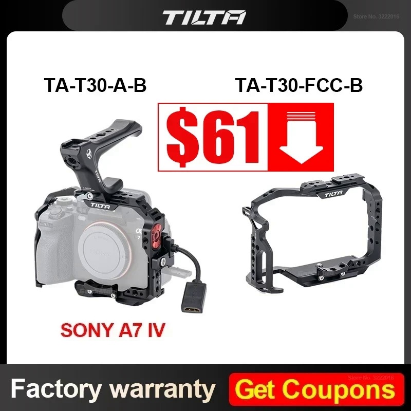 TILTA TA-T30-FCC-B สำหรับ Sony A7M4กล้องกรงสำหรับ Sony A7 IV Pro Kit สำหรับ Sony A7 IV A1 A7R4 ...