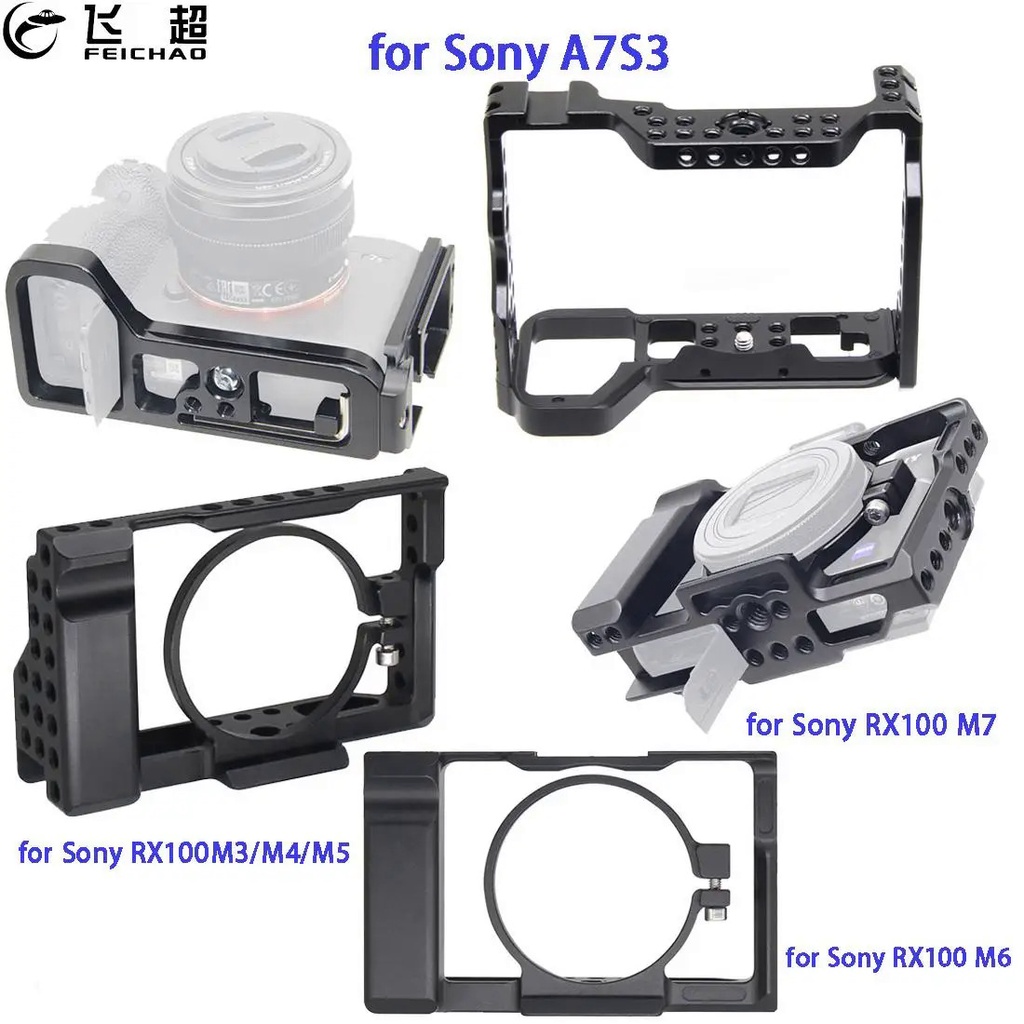 สำหรับ Sony Alpha A7S3กล้องกรง A7SIII Rig Quick Release L แผ่น Hand Grip สำหรับ RX100 RX100 M3 ...