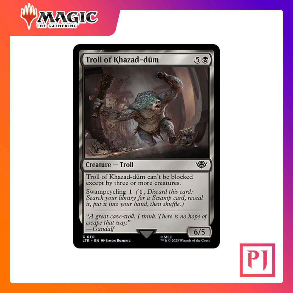 [MTG] Troll of Khazad-dum [LTR] [BLACK] [COMMON] [NORMAL] [ENG] (การ์ด ...