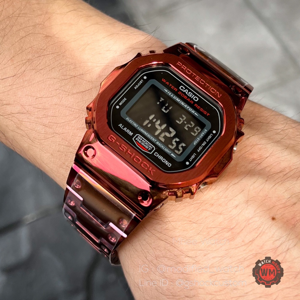 G-SHOCK Dw-5600 Customized Full Metal Red Wine Color Best Quality ...