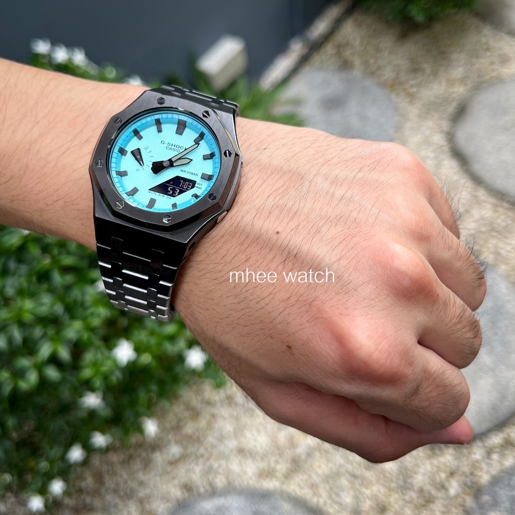 G-Shock AP Casioak Gun Metal Steel with the Tiffany Blue Dial | Shopee ...