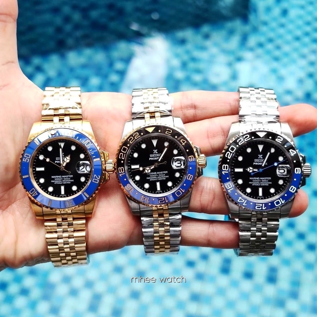 Seiko Mod BATMAN GMT Jubilee Strap New Collection | Shopee Thailand