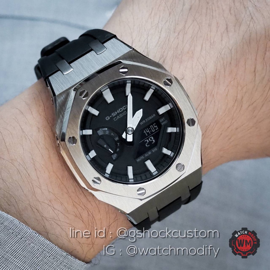 G-Shock Casioak AP Silver Black Rubber Gen3 | Shopee Thailand