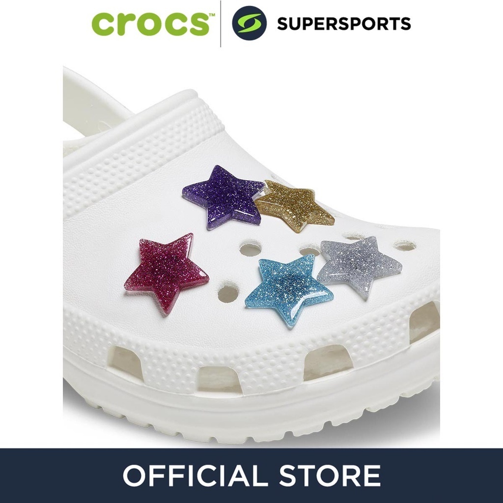 CROCS Jibbitz Icon Glitter Stars 5-Pack ตัวติดรองเท้า | Shopee Thailand