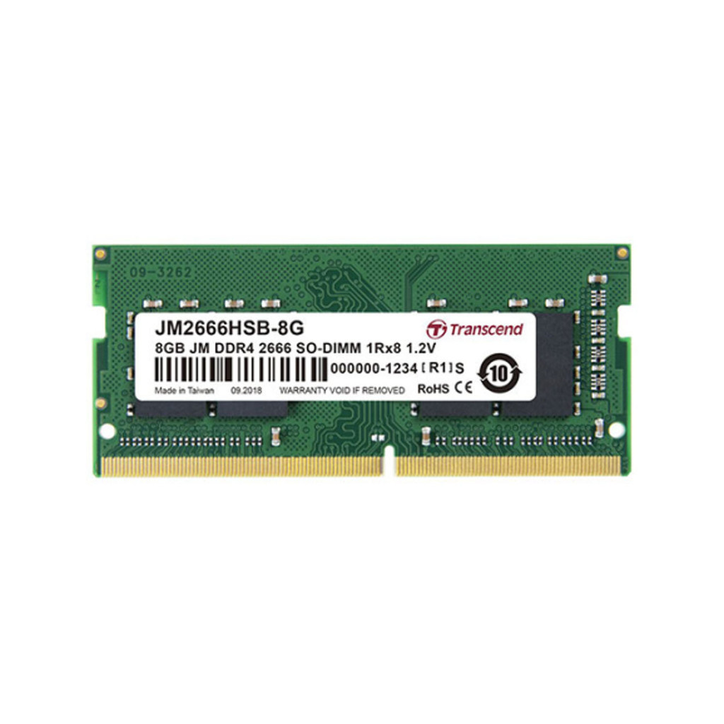 RAM NOTEBOOK (แรมโน้ตบุ๊ค) TRANSCEND 8GB JM DDR4 2666 SO-DIMM 1Rx8 ...
