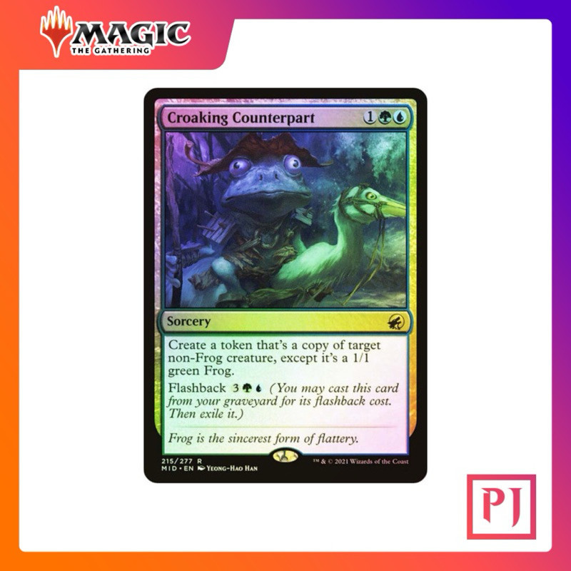 [MTG] Croaking Counterpart [MID] [MULTI] [RARE] [FOIL] [ENG] (การ์ดเม ...