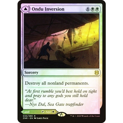[MTG] Ondu Inversion [ZNR] [WHITE] [MYTHIC] [FOIL] [ENG] (การ์ดเมจิค ...