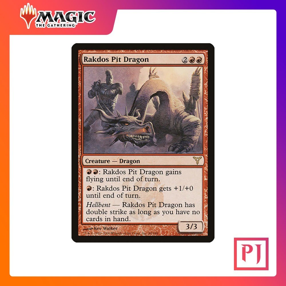 [MTG] Rakdos Pit Dragon [DIS] [RED] [RARE] [NORMAL] [ENG] (การ์ดเมจิค ...