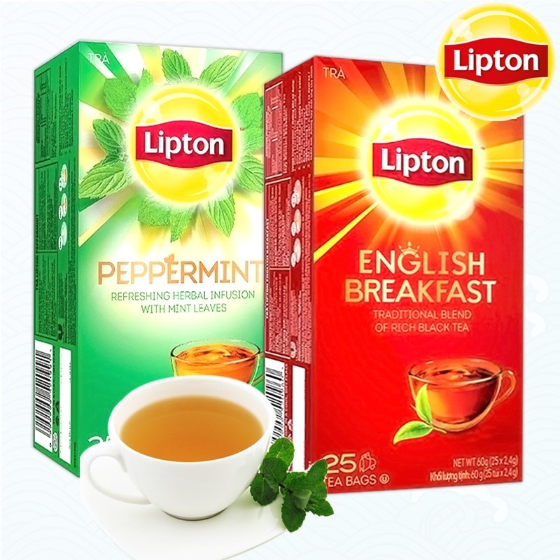 Lipton ชาลิปตัน English Breakfast / peppermint ชาลิปตัน ชนิดซอง25 ซอง ...