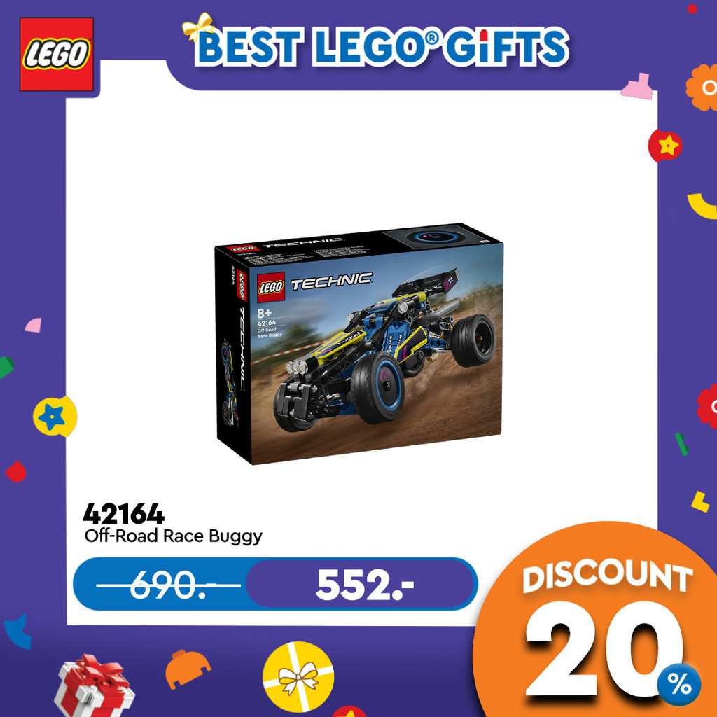 LEGO Technic 42164 Off-Road Race Buggy Building Set Toys (219 Pieces ...