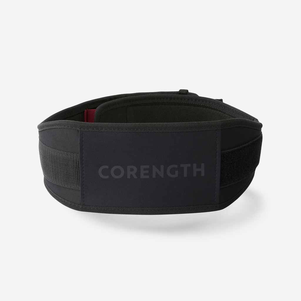 CORENGTH | เข็มขัดฝึกเวทเทรนนิ่งพร้อมตัวล็อกไนลอนคู่ - สีดำ | Weight ...