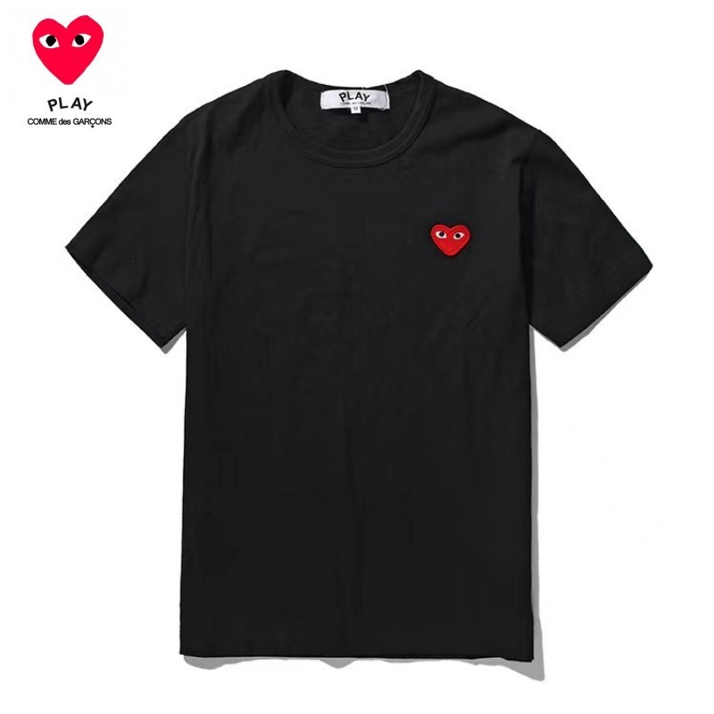 【COD】Fashion official store CDG play men t shirt and women Couple style ...