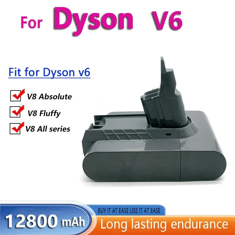 แบตเตอรี่ V6สำหรับ Aspiradora Dyson, 21,6 V, 12800 MAh,DC58, DC59, DC62 ...