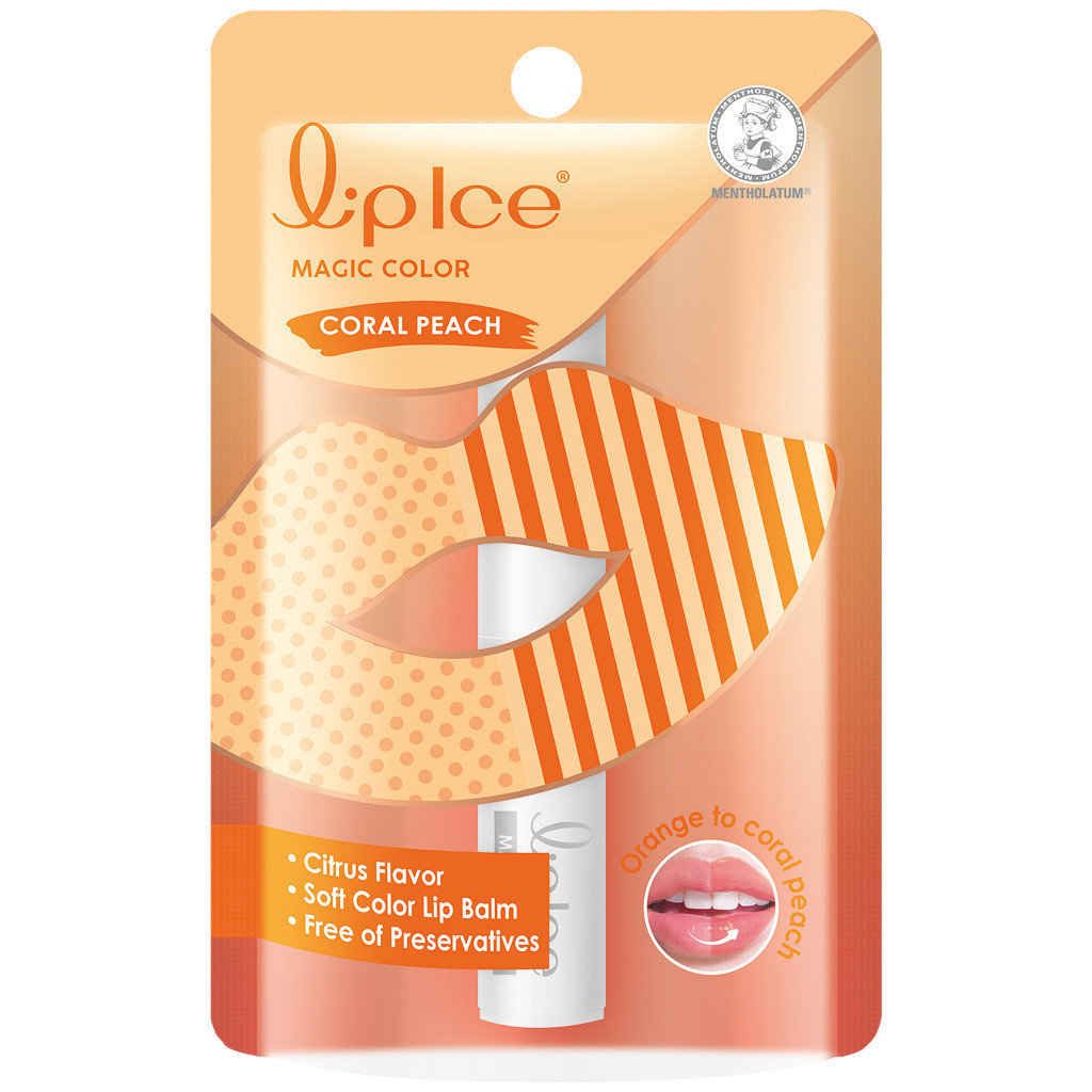 Mentholatum Lip Ice Magic Color Coral Peach 2 G เมนโทลาทัม ลิป ไอซ์ เม ...