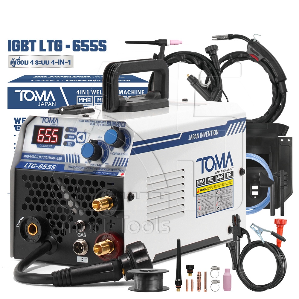 TOMA JAPAN ตู้เชื่อม MIG ตู้เชื่อมไฟฟ้า 4 ระบบ 4-in-1 รุ่น LTG-655S ...
