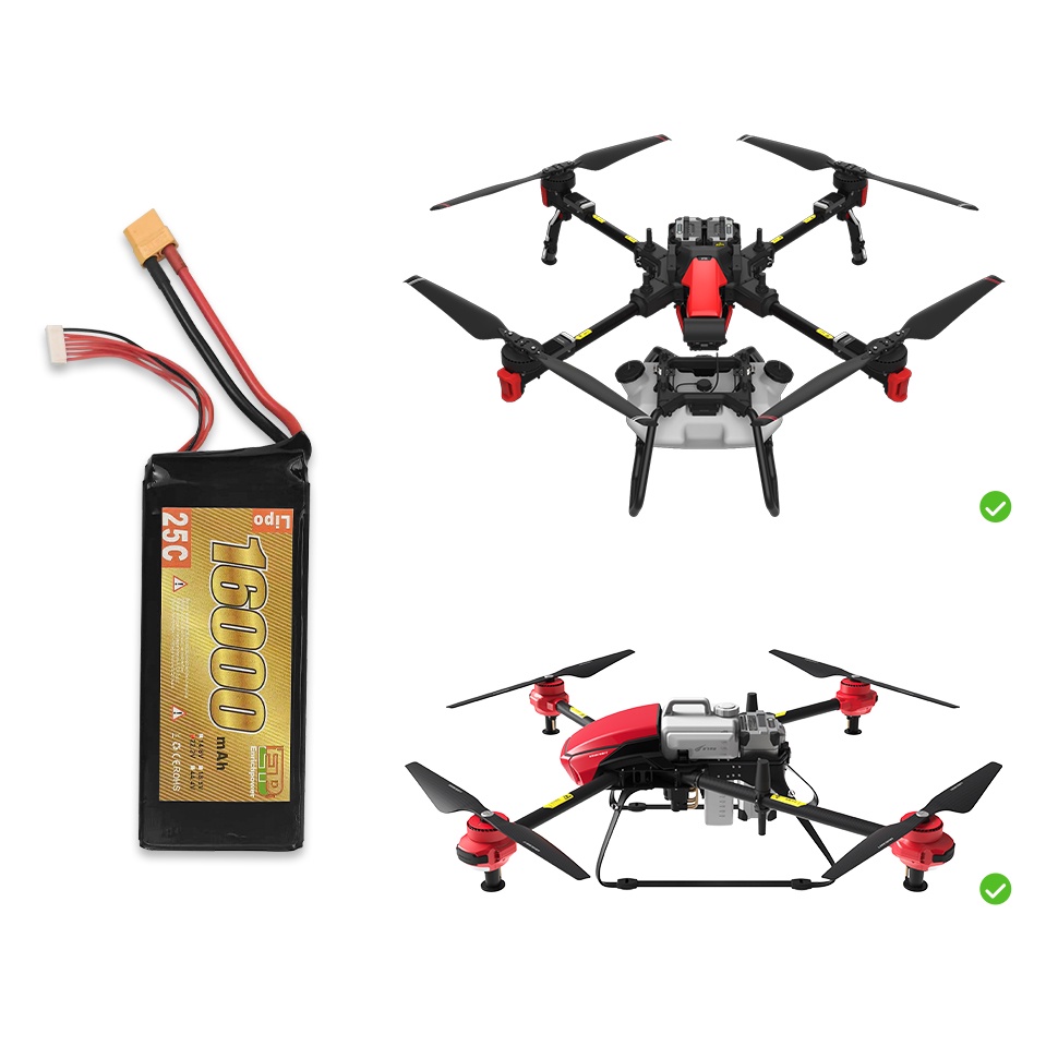 Factory wholesale 6S LiPo 22.2v 16000mah UAV drone battery for ...