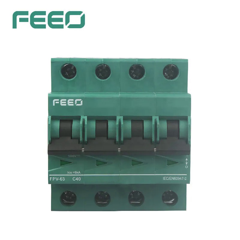 FEEO Din Rail 4P DC Circuit Breaker 1000V สำหรับ PV Solar System 10A ...