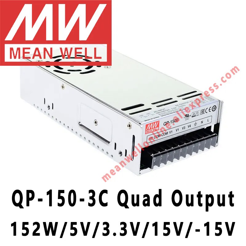 Mean Well QP-150 Series Meanwell 5V/12V/15V/24V /Dc 150W Quad เอาต์พุตพร้อมฟังก์ชั่น PFC แหล่ง ...