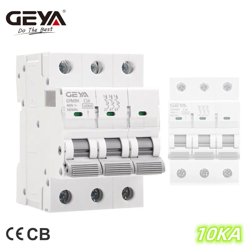 GEYA 10KA 32A MCB 3P 6A 10A 16A 63A GYM9H 40A 50A Circuit Breaker 220V ...