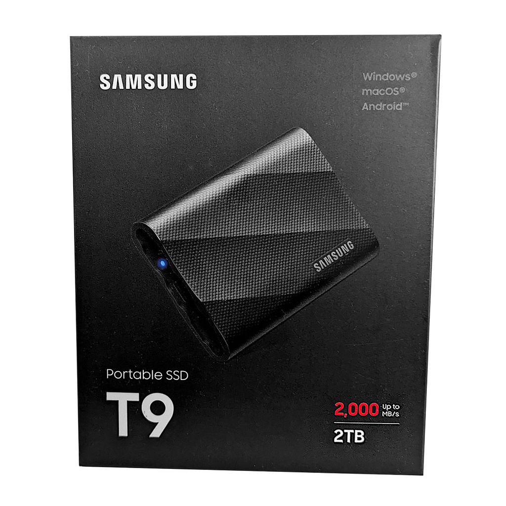 Samsung 2TB T9 Portable SSD (Black) MU-PG2T0B - USB 3.2 Gen 2x2, up to 2000MB/s | Shopee Thailand