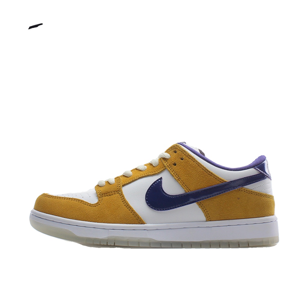 ♂ของแท้ Nike SB Dunk Low Lakers สีม่วงทองสีขาวสีเหลืองรองเท้าผู้ชาย Low ...
