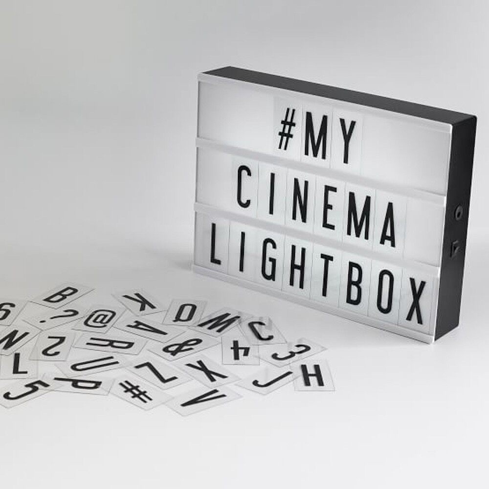 Led cinematic Lightbox letter light box A4 size 90 characters model ...