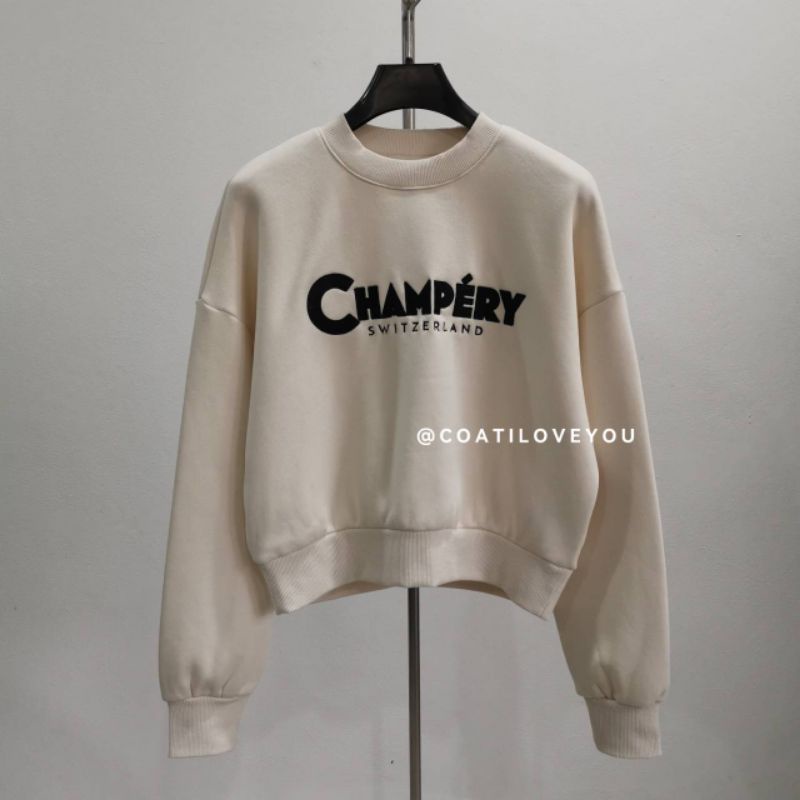 Reserved Crop Sweatshirt (Offwhite) | Shopee Thailand