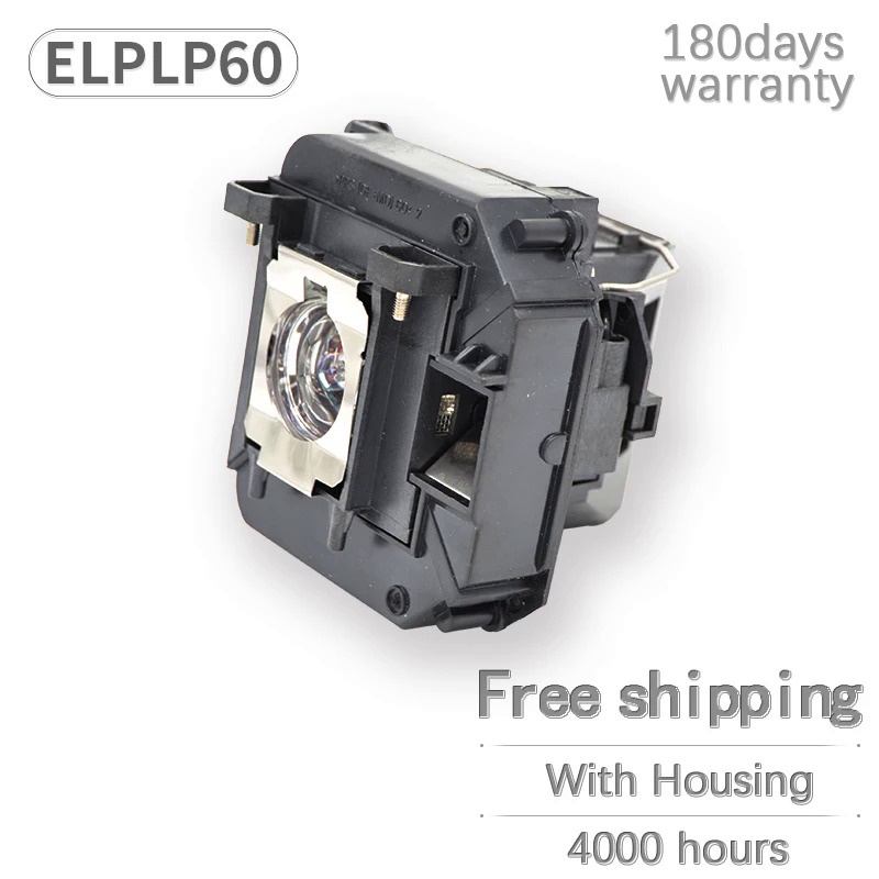 ELPLP60 /ELPLP61เปลี่ยนหลอดไฟโปรเจคเตอร์พร้อมที่อยู่อาศัยสำหรับ EPSON ...