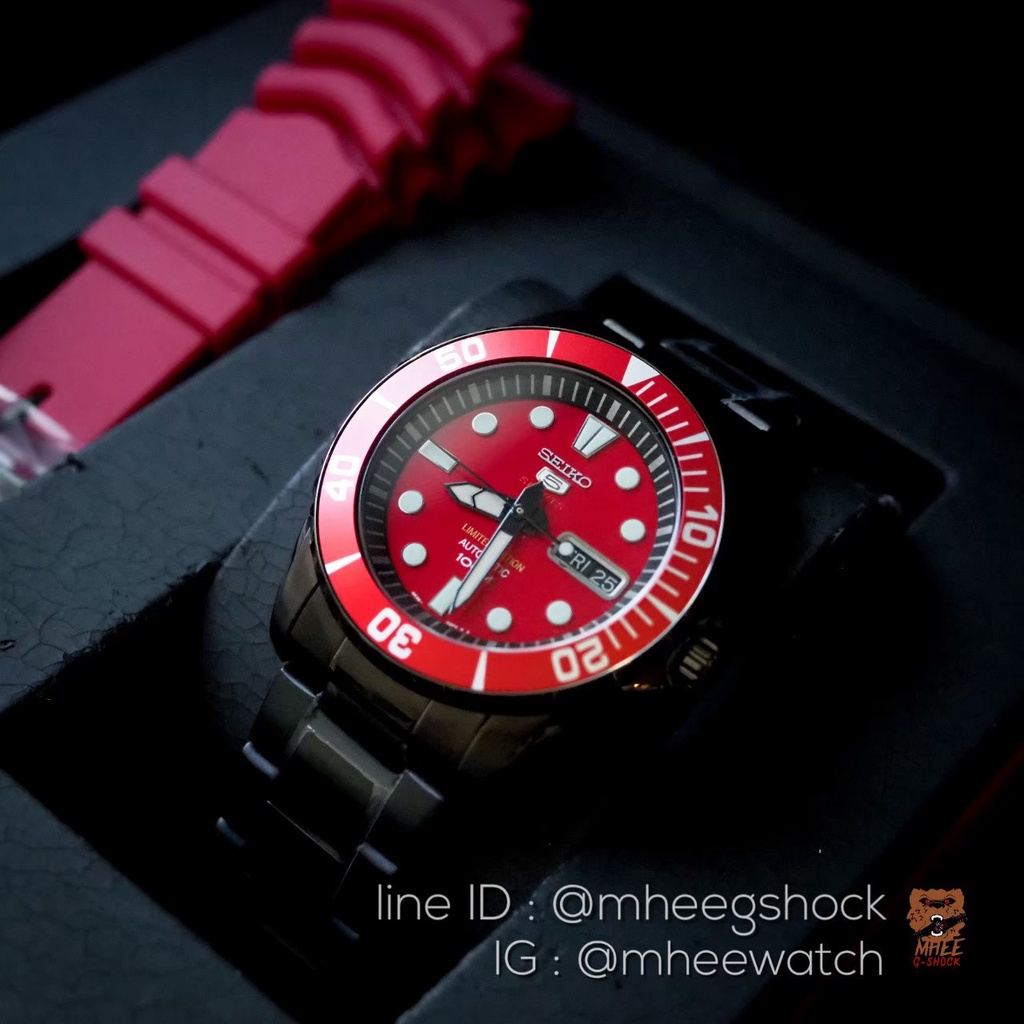 SEIKO Red Submariner Limited Edition Super Rare (SRP501) | Shopee Thailand