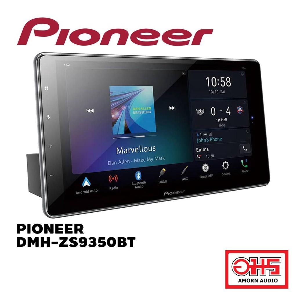 PIONEER DMH-ZS9350BT เครื่องเล่นเสียง วิทยุรถยนต์ หน้าจอ 9 นิ้ว มี Apple CarPlay / Android Auto ...