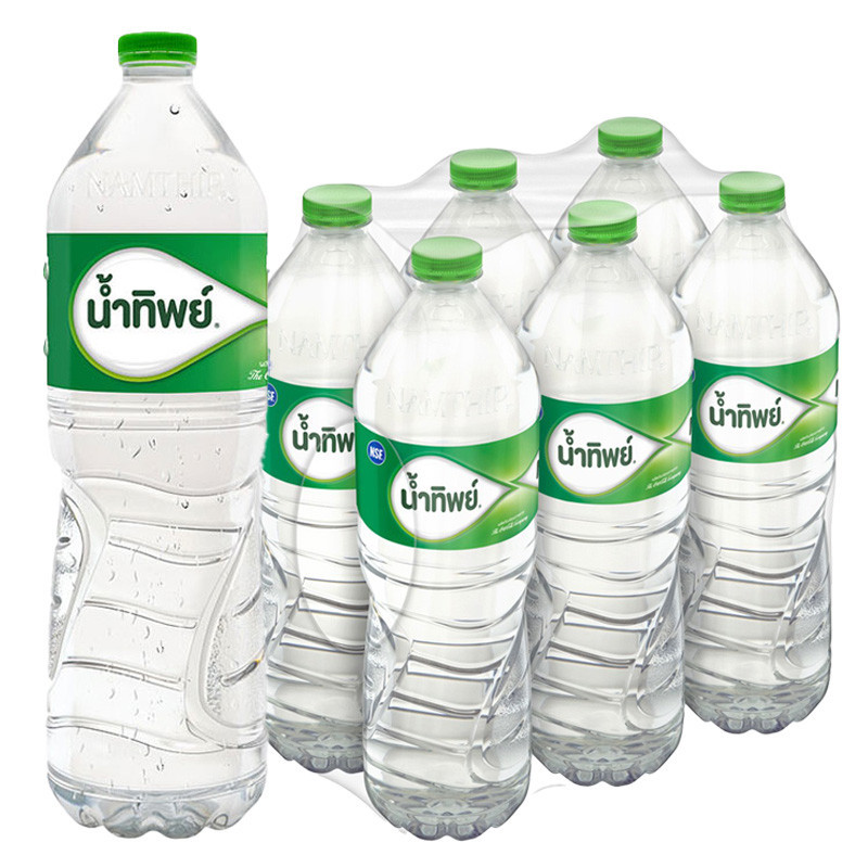 น้ำทิพย์ น้ำดื่ม 1.5 ล. x 6 / NAMTHIP Drinking Water 1.5 l x 6 | Shopee ...