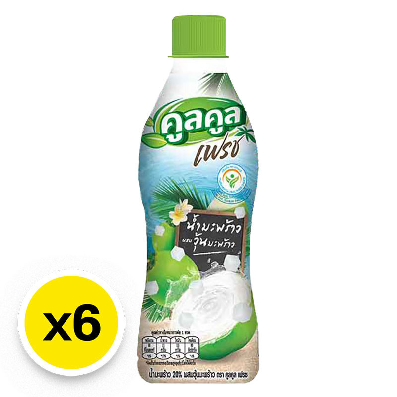 คูลคูลเฟรช น้ำมะพร้าว+วุ้น 280 มล. x 6 / KOOL KOOL FRESH Coconut Juice 280 ml x 6 | Shopee Thailand