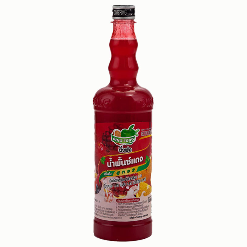 ติ่งฟง น้ำสคอวช พั้นซ์แดง 760 มล. / DING FONG Red Punch Squash 760 ml ...