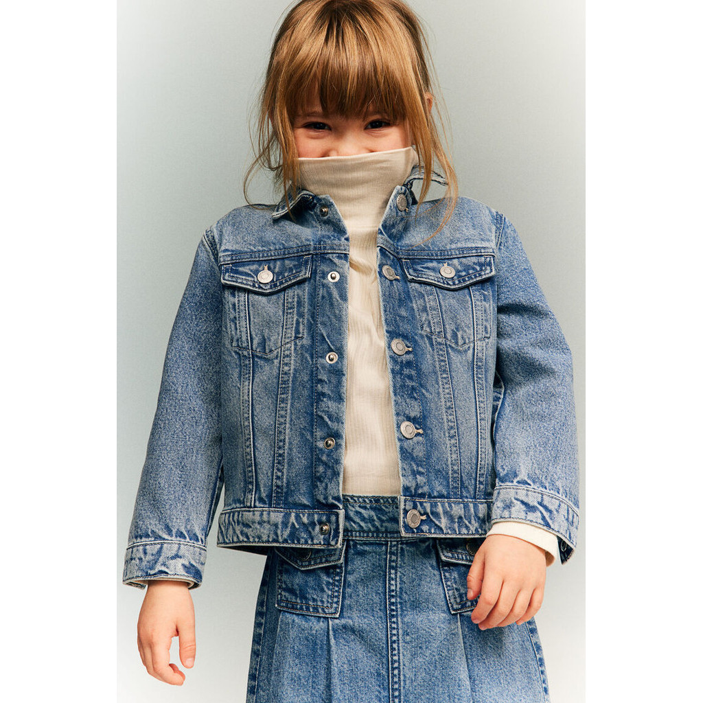 H&M Girl Denim jacket 1010400_4 | Shopee Thailand